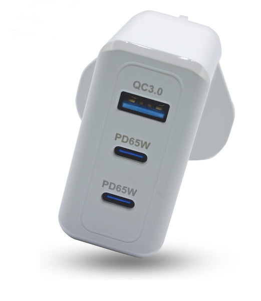 65W GaN Charger Panther Force Super Fast 3 Ports Plug with 2 USB-C POR ...